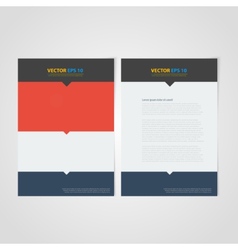 Flyer template back and front design Royalty Free Vector