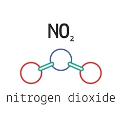 No2 nitrogen dioxide molecule Royalty Free Vector Image