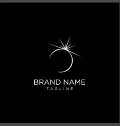 Dark light logo icon design stock Royalty Free Vector Image