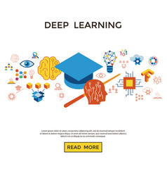 Digital deep learning Royalty Free Vector Image