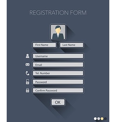 User login page on background Royalty Free Vector Image
