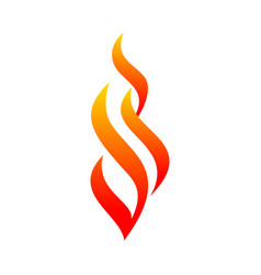 Golden abstract fire flame shape symbol design Vector Image