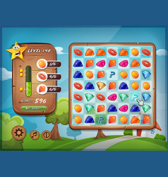 Scifi game user interface design for tablet Vector Image
