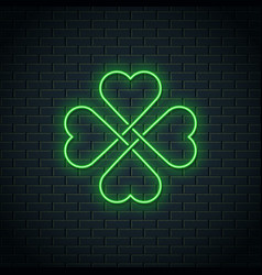 St patrick neon icons Royalty Free Vector Image
