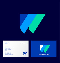 Logo for winged letter w emblem w design Vector Image