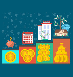 Investment infographic concept in flat design Vector Image