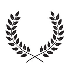 Award laurel wreath winner leaf label symbol Vector Image