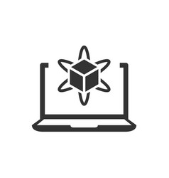 Computer simulation icon in transparent style vr Vector Image