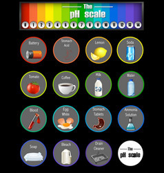 Ph scale on white background Royalty Free Vector Image