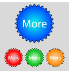 More sign icon details symbol website navigation Vector Image
