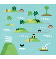 Cartoon map Royalty Free Vector Image - VectorStock