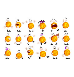 Bitcoin smiley emoji emoticon smiling face Vector Image