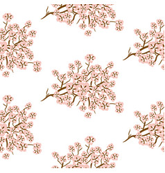 Cherry blossom seamless pattern Royalty Free Vector Image