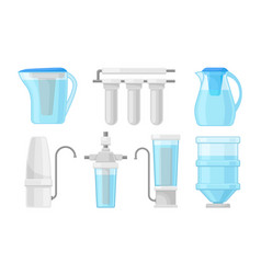Portable water filters or water purifiers Vector Image