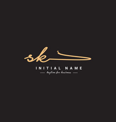 Sk monogram logo Royalty Free Vector Image - VectorStock