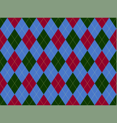 Argyle pattern seamless fabric texture background Vector Image
