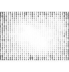Binary computer code halftone pattern Royalty Free Vector