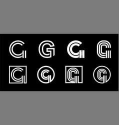Capital letter g for monograms emblems and logos Vector Image