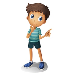 A thinking boy Royalty Free Vector Image - VectorStock