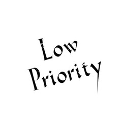 Low priority rubber stamp Royalty Free Vector Image