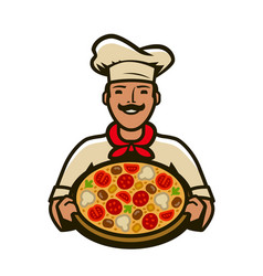 Cook chef logo or label restaurant concept Vector Image