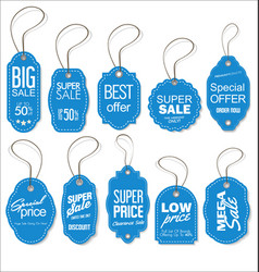 Price tag retro vintage collection 4 Royalty Free Vector