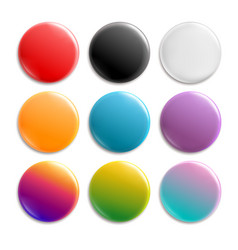 Big set of colorful glossy badge or button Vector Image