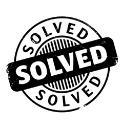 Solved rubber stamp Royalty Free Vector Image - VectorStock