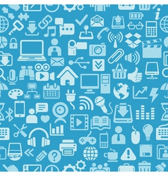 Icons seamless pattern Royalty Free Vector Image