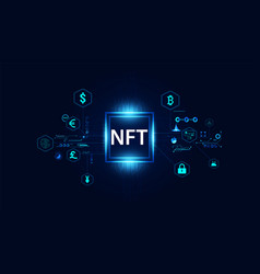 Abstract ntf digital image concept irreplaceable Vector Image