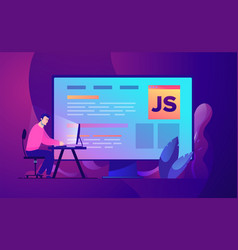 Html5 css3 js icon set web development logo icon Vector Image