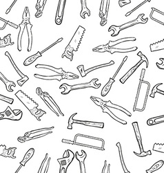 Baking tools seamless pattern background set Vector Image