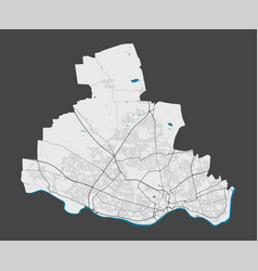 Map tyne and wear in north east england uk Vector Image