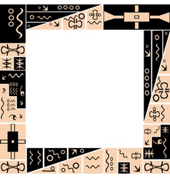 Colorful african ethnic motifs frame Royalty Free Vector