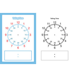 Early learning learn to tell time wall clock Vector Image