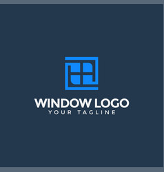 Abstract window design logo template Royalty Free Vector