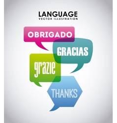 Language poster design Royalty Free Vector Image