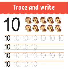 Number 10 Tracing Vector Images (over 270)