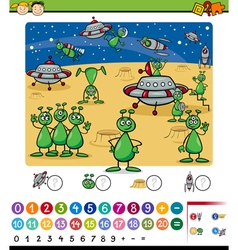 Counting game for preschool children count how ma Vector Image