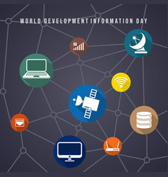World development information day Royalty Free Vector Image