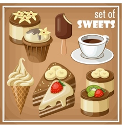 Set of sweets Royalty Free Vector Image - VectorStock