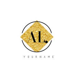 Al a l letter logo design with a creative cut Vector Image