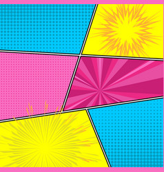 Colorful comics template Royalty Free Vector Image