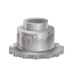 Gear machine part cog metal icon graphic Vector Image