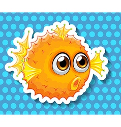 Cartoon blowfish Royalty Free Vector Image - VectorStock