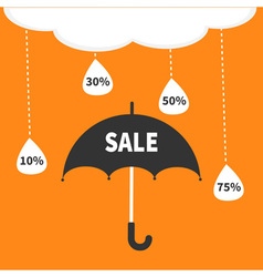 Monsoon sale season rainy and umbrella Royalty Free Vector