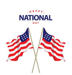 Happy usa national day template design Royalty Free Vector