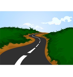 Traffic sign on road Royalty Free Vector Image