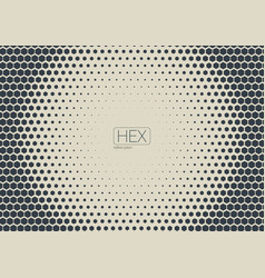 2d abstract geometric wave hex halftone pattern Vector Image