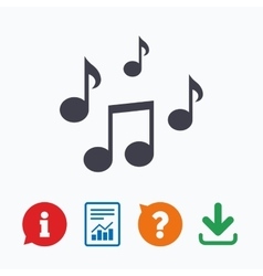 No Music note sign icon Musical symbol Royalty Free Vector